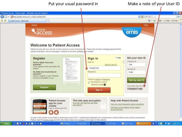 How to register with the new look emis