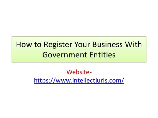 How to register your business with government entities