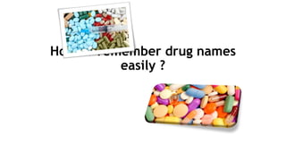 How to remember drug names easily | PPTX