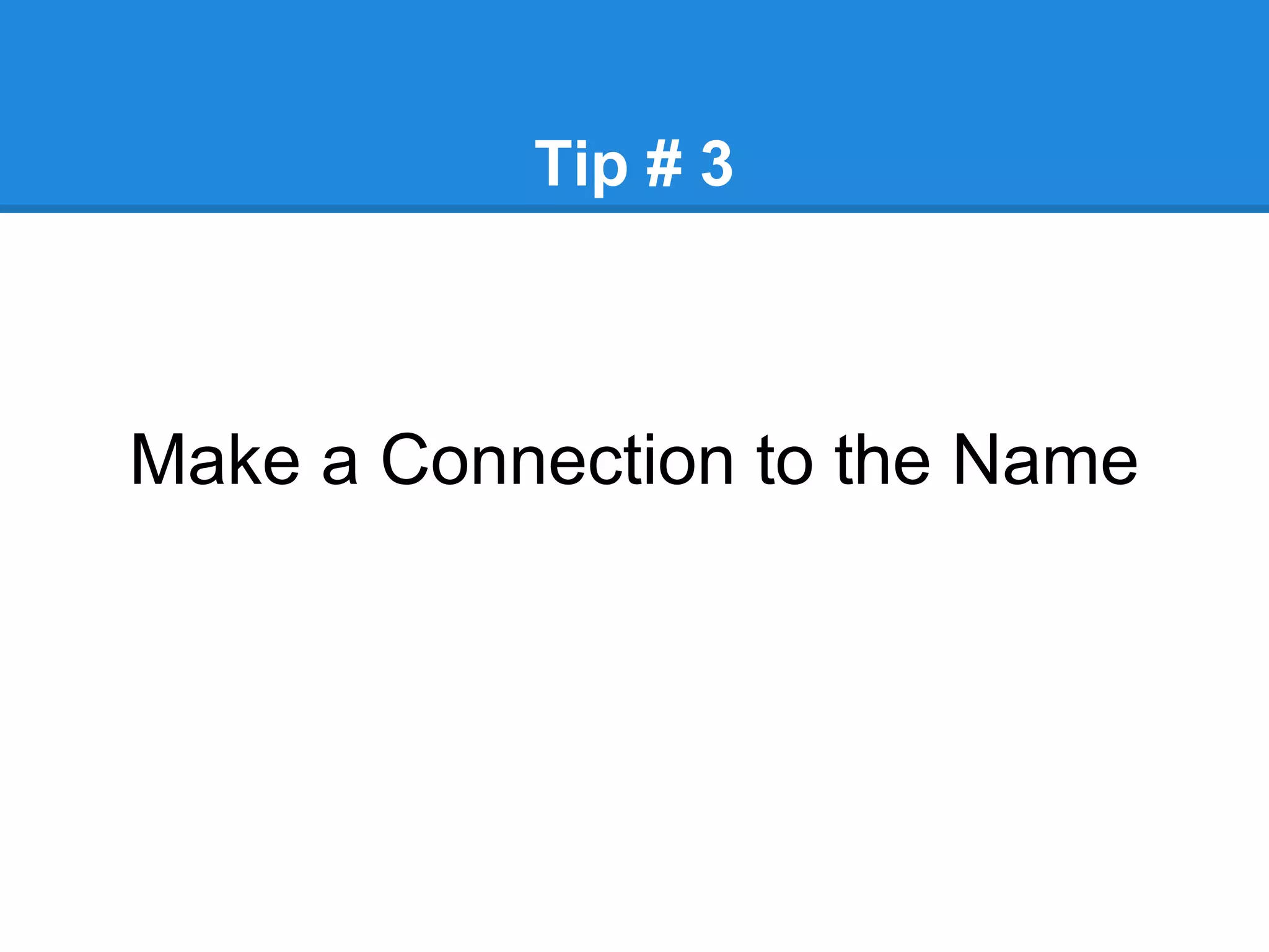 How To Remember Names Better | PDF
