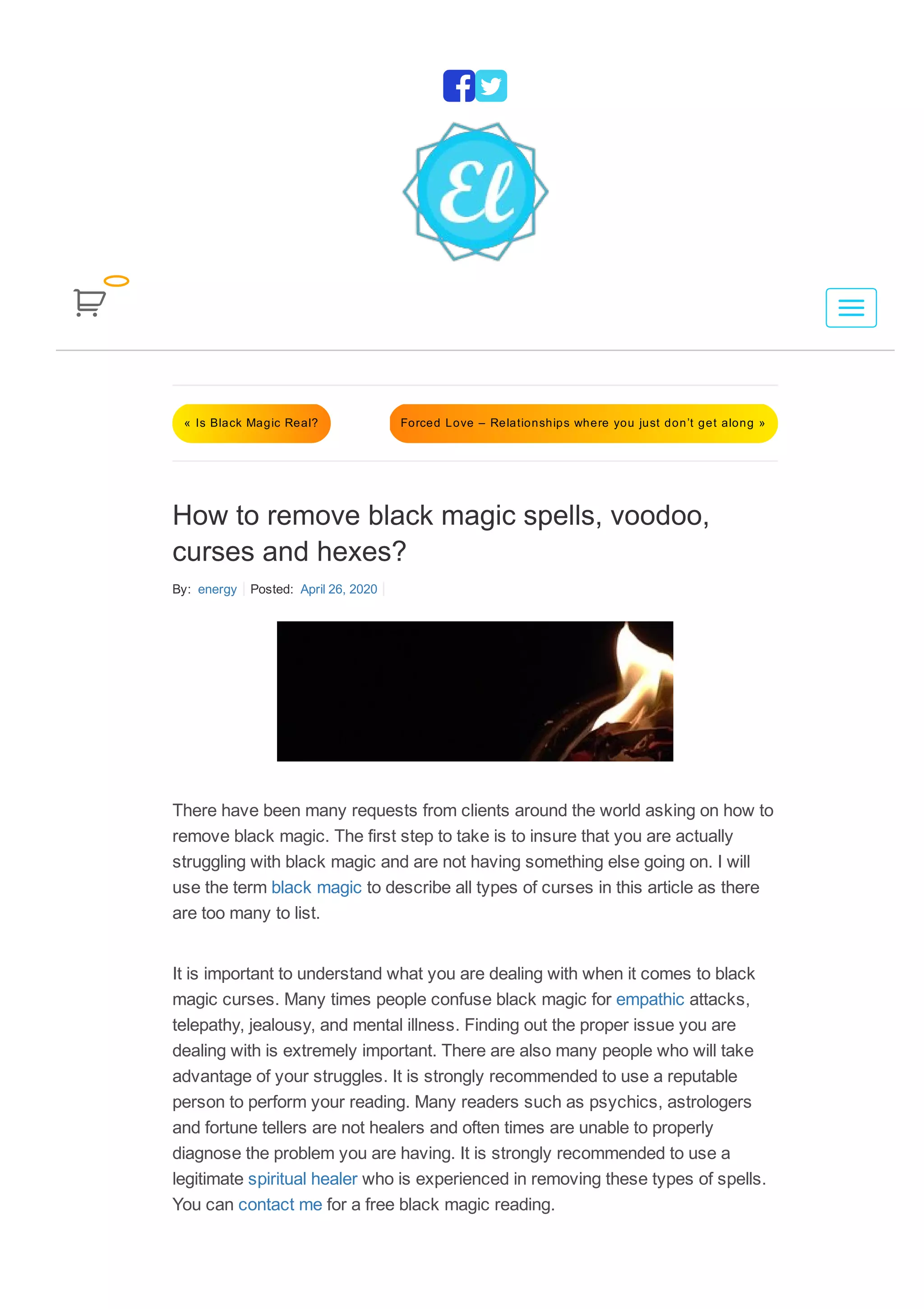 How to remove black magic spells, voodoo, curses and hexes? | PDF