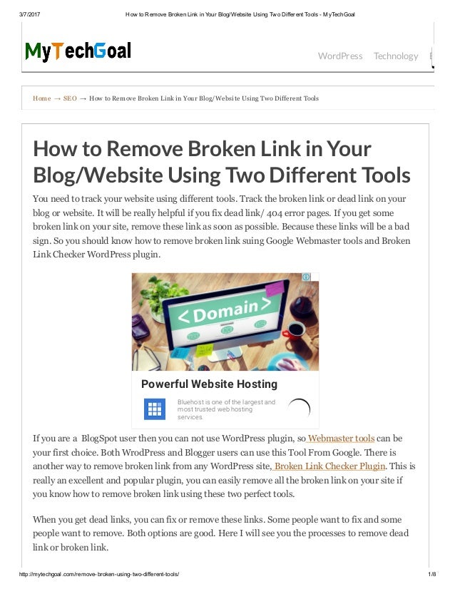 How To Remove Broken Link In Your Blog Website Using Two Different Tools