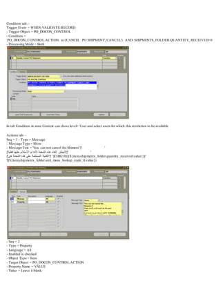 How to remove disable and cancel shipment functionality in enter ...