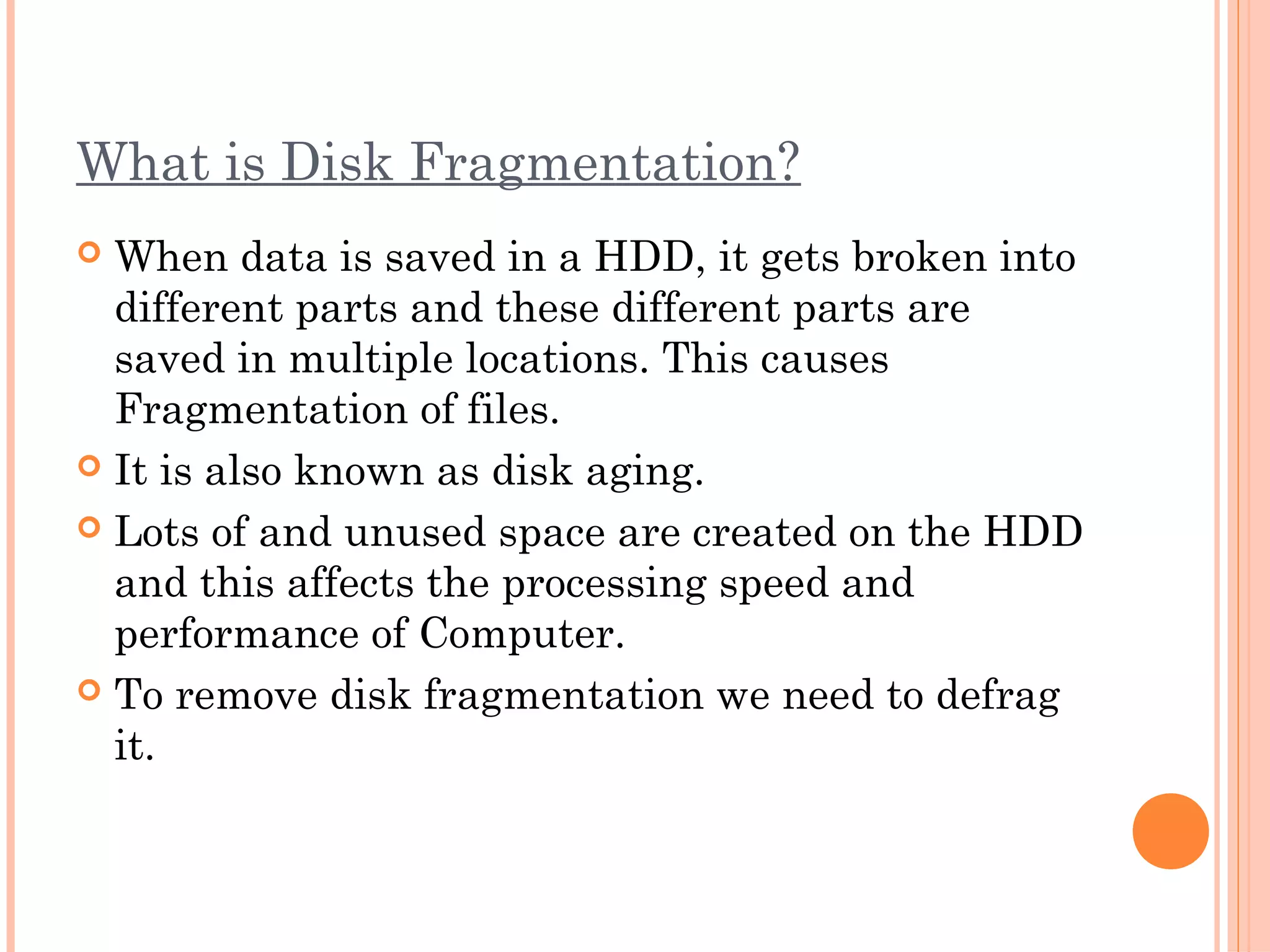 How to remove drive fragmentation | PPT