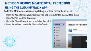 How to Remove McAfee Total Protection From Mac? | PDF