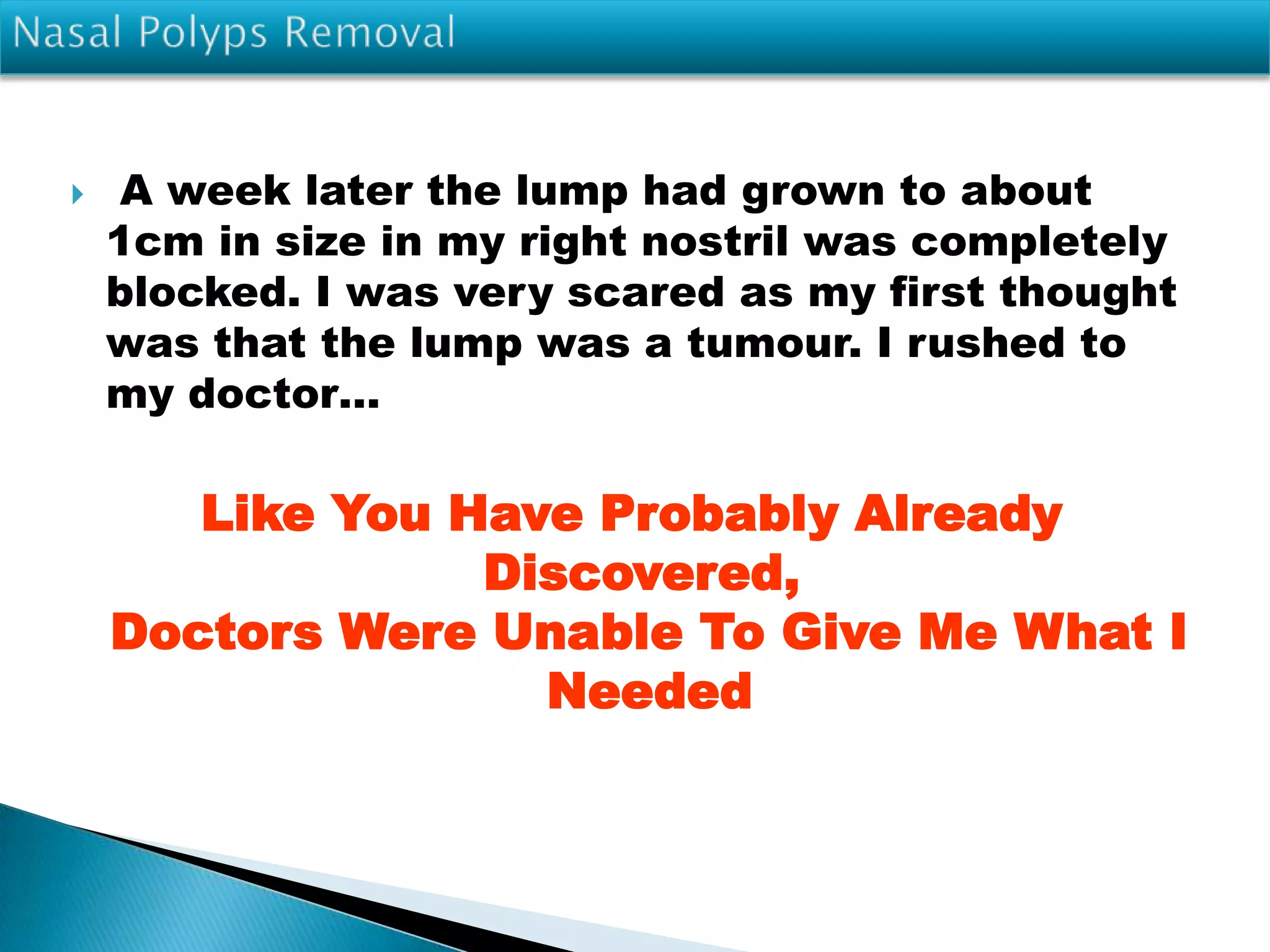 How To Remove Nasal Polyps Naturally Without Surgery | PPTX