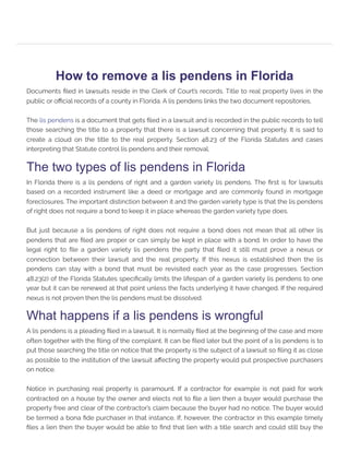 How to remove or dissolve a lis pendens in Florida.pdf