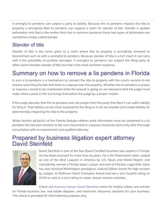 How to remove or dissolve a lis pendens in Florida.pdf