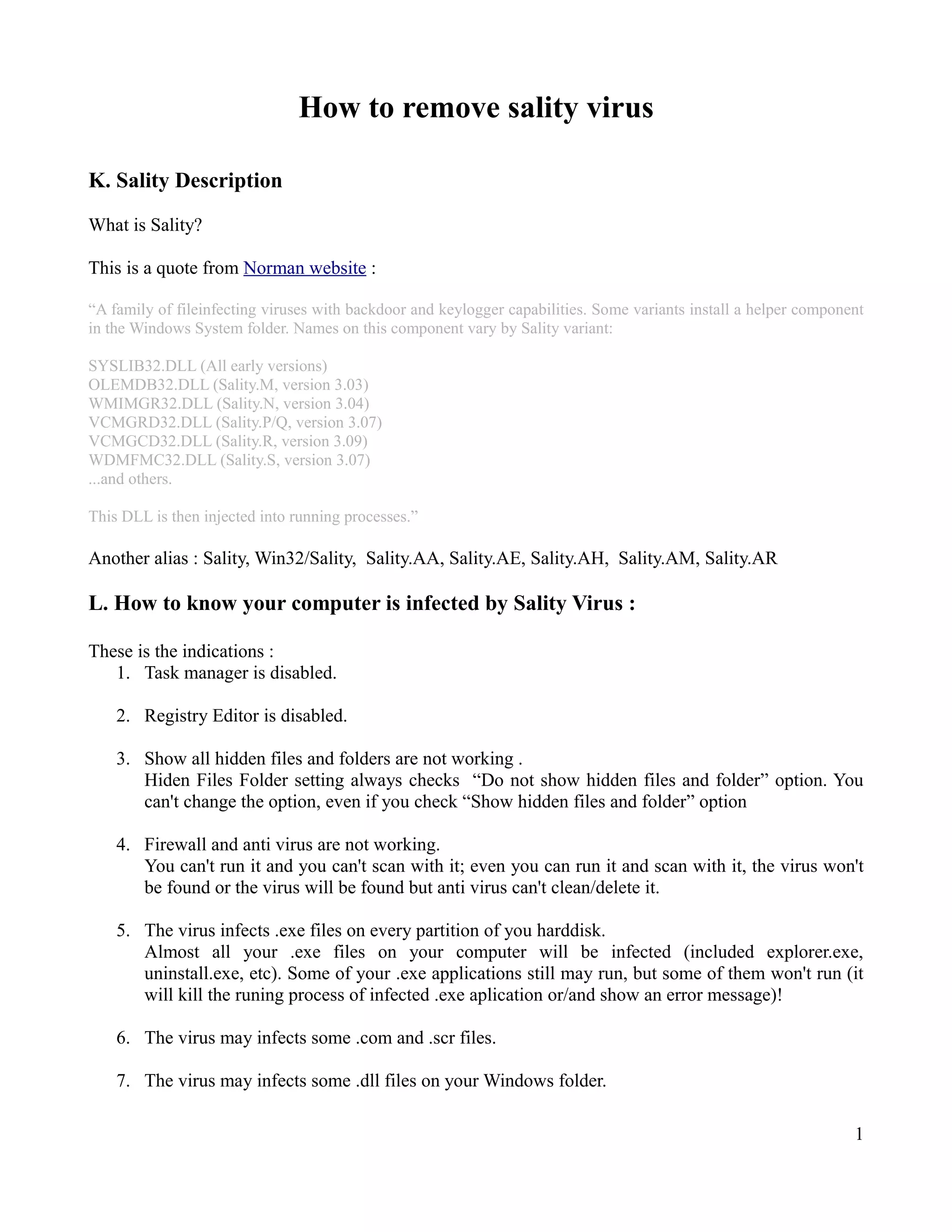 How to remove_sality | PDF