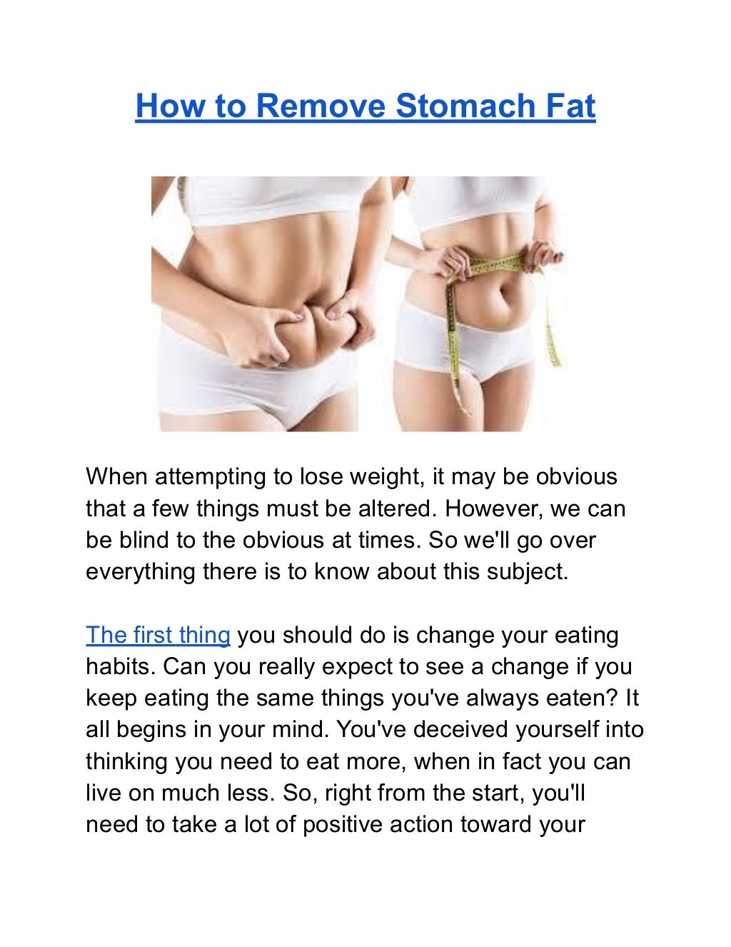 How To Remove Stomach Fat how-to-remove-stomach-fat