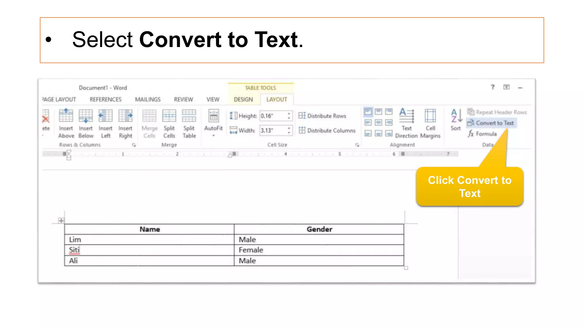 How to remove table in Microsoft Word while retaining the text inside ...