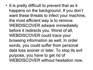 How to remove webdiscover (free guide) | PPT