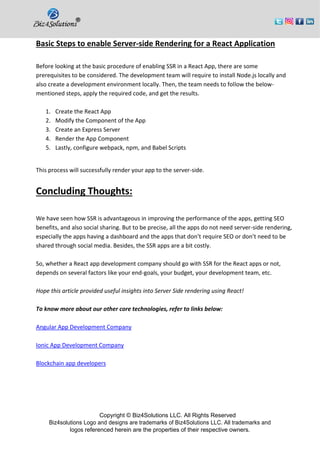 What is Server-side Rendering? How to Render Your React App on the ...