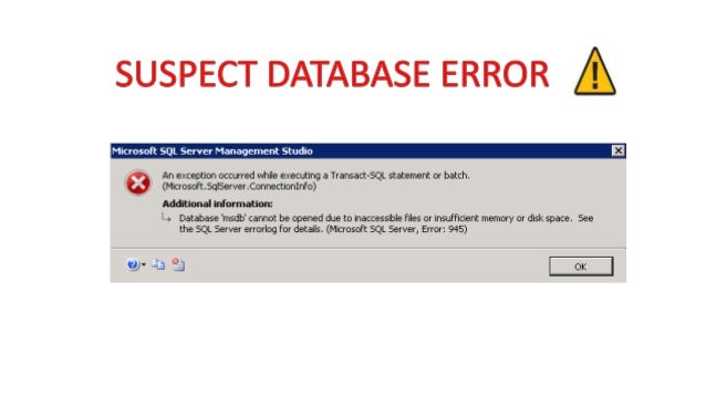 How To Repair Database From Suspect Mode In Sql Server