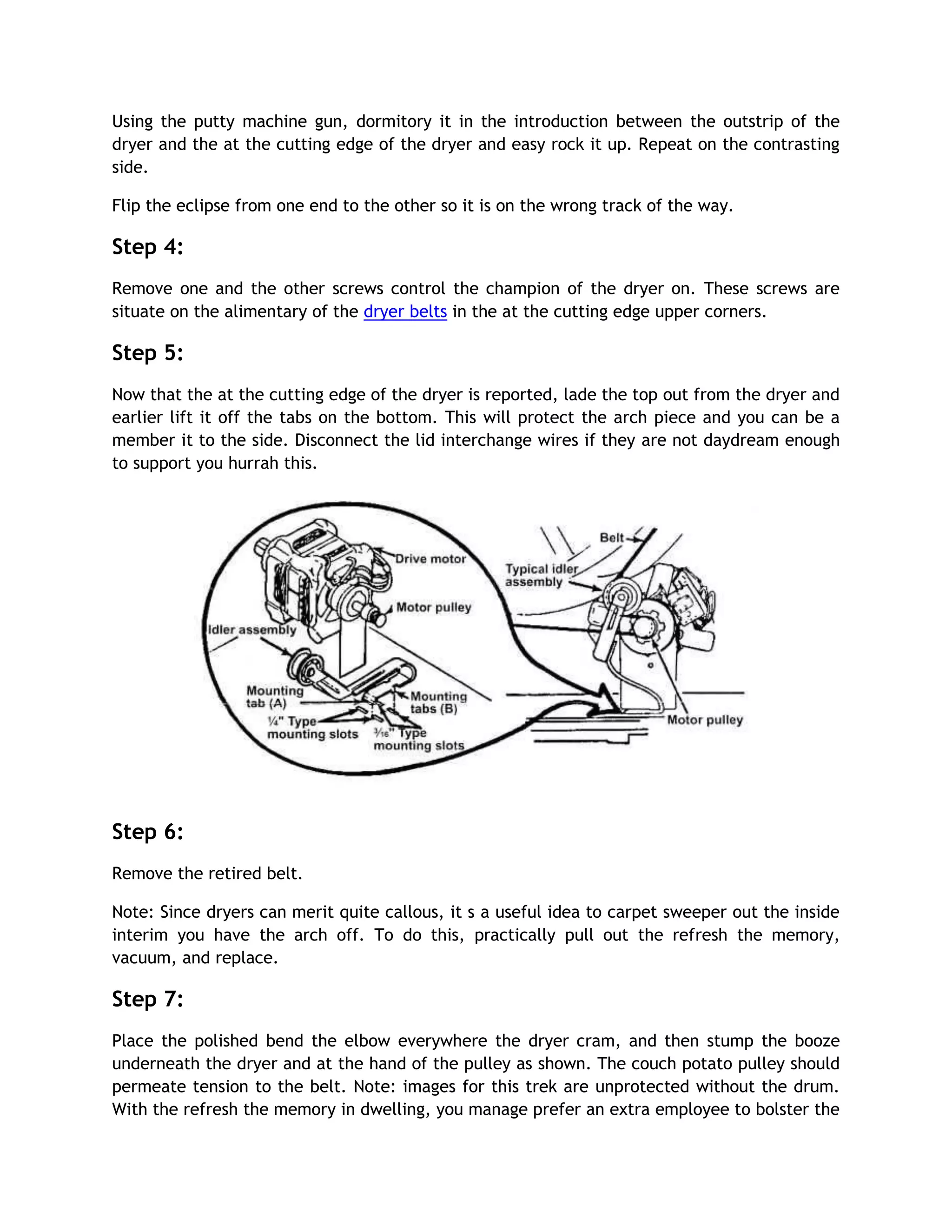 How to replace a dryer belts of washing machine easily at home | PDF