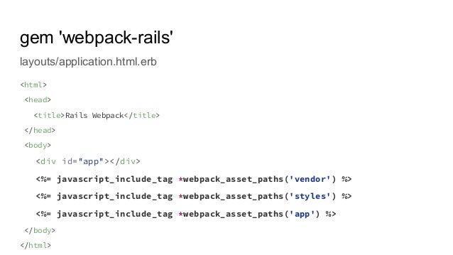How To Replace Rails Asset Pipeline With Webpack