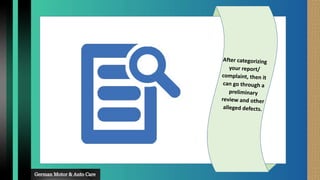 How to Report an Auto Malfunction or Car Defect | PPT