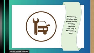 How to Report an Auto Malfunction or Car Defect | PPT