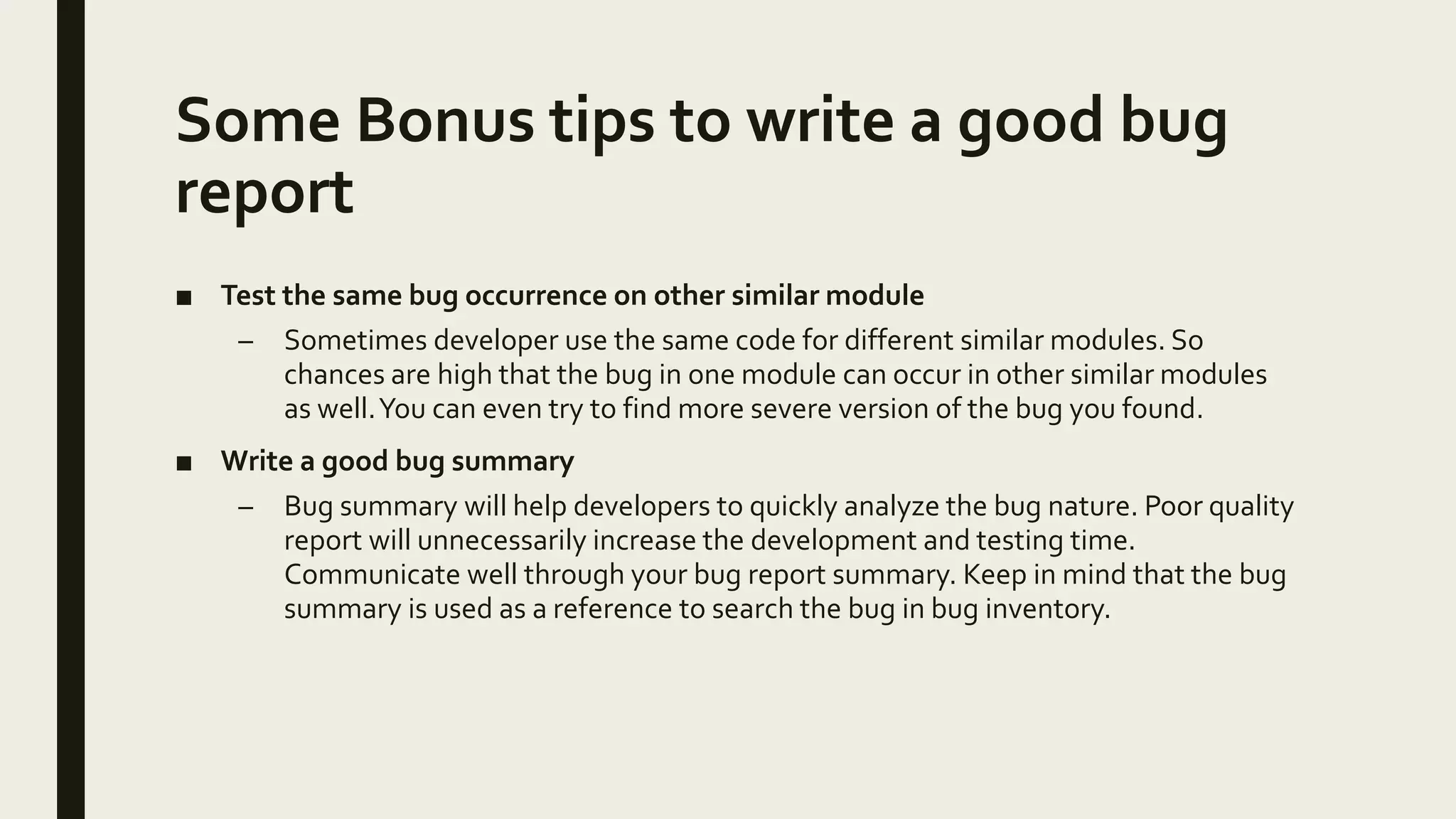 How to report bugs | PPTX