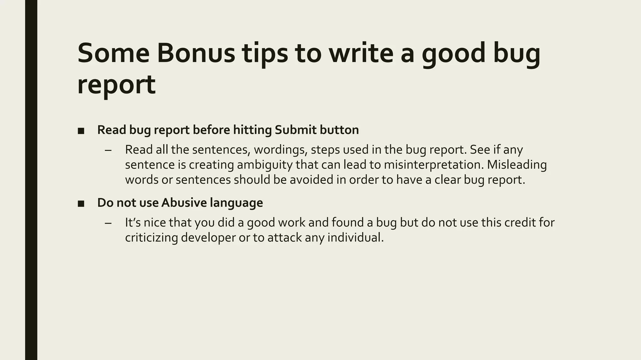 How to report bugs | PPTX