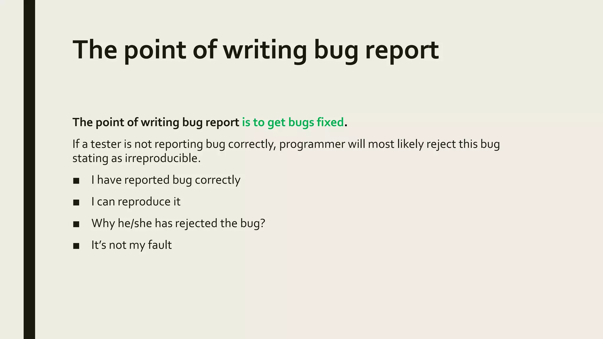 How to report bugs | PPTX