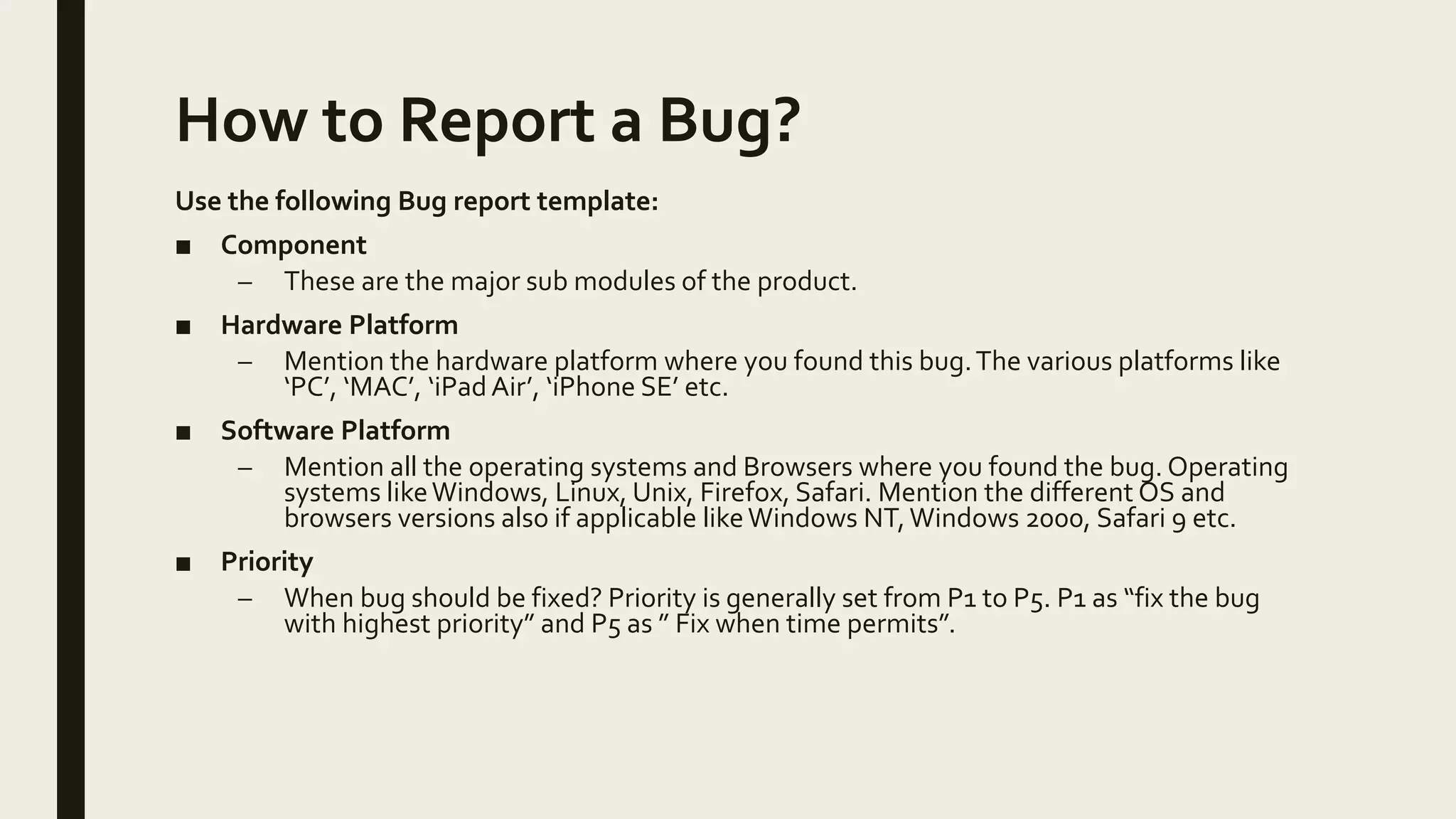How to report bugs | PPTX