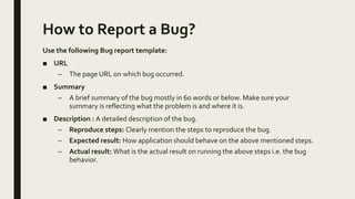 How to report bugs | PPTX