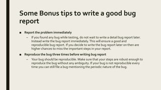 How to report bugs | PPTX