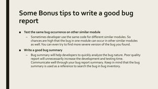 How to report bugs | PPTX