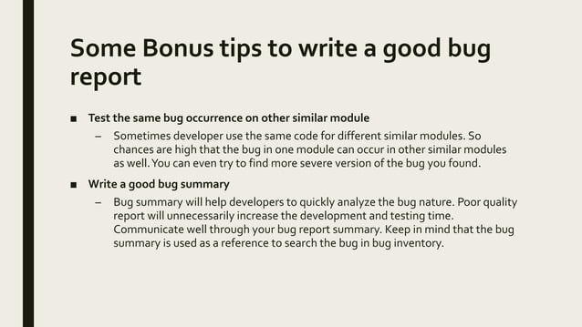 How to report bugs | PPTX