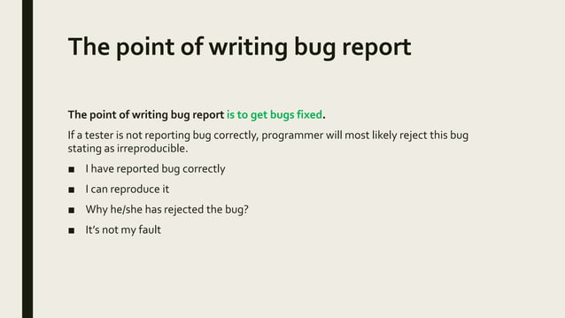 How to report bugs | PPTX