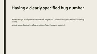 How to report bugs | PPTX