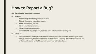 How to report bugs | PPTX