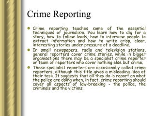Reporting Crime : Tools and Tips | PDF
