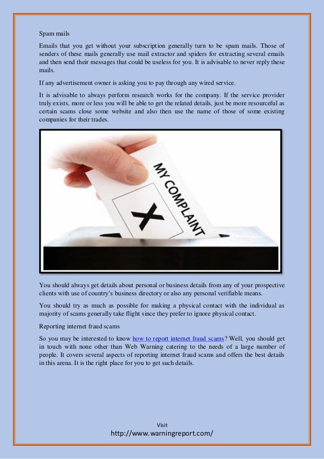 How to report internet fraud scams – get right information