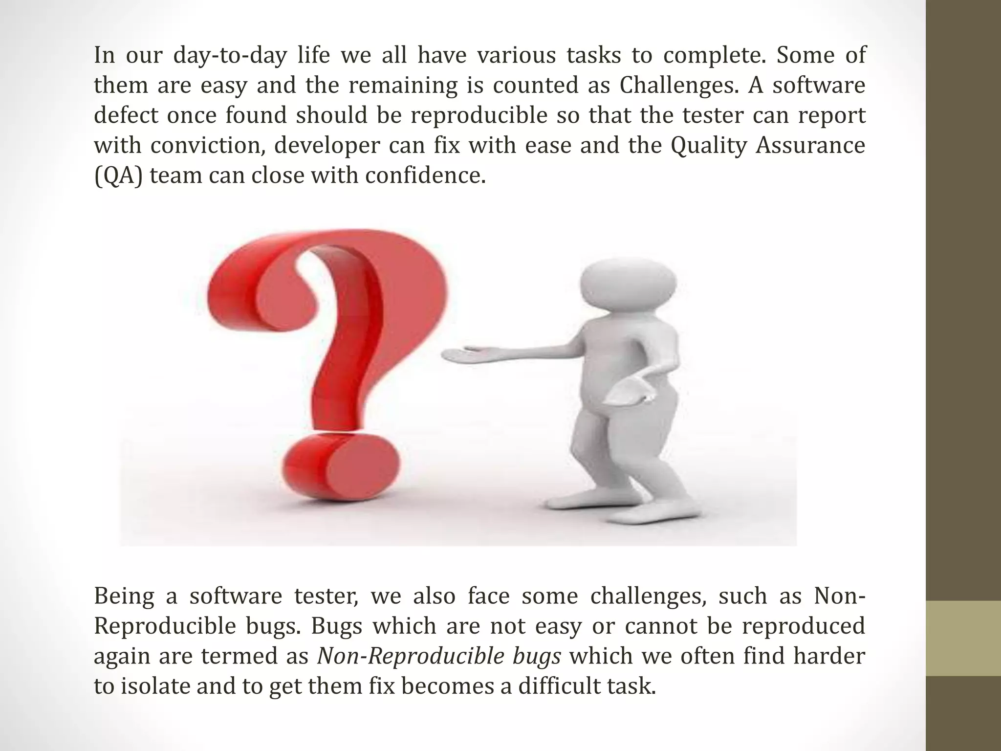 How to Reproduce a Non Reproducible Bug | PPTX | Operating Systems ...