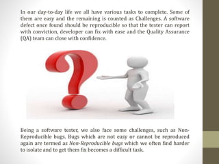 How to Reproduce a Non Reproducible Bug | PPTX | Operating Systems ...