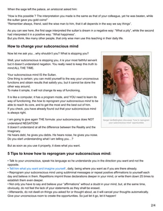 How to reprogram your subconscious mind | PDF