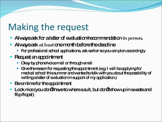 Requesting Letters of Evaluation | PPT
