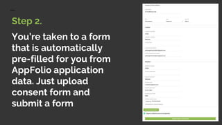 How to request rental history verifications inside AppFolio | PPTX