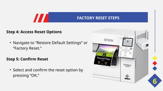 How to Reset Epson Printer to Factory Settings | PPTX
