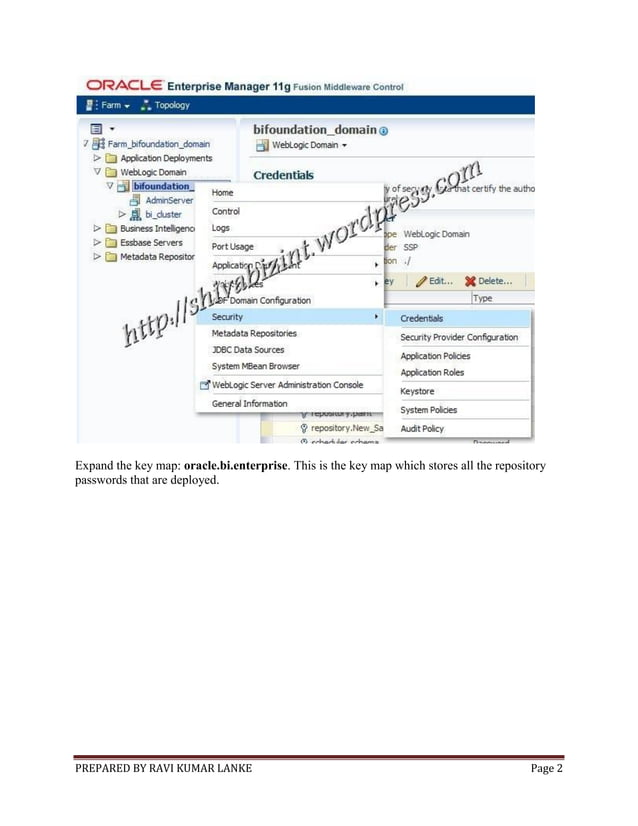 How to reset forgotten obiee 11 g rpd passwd | PDF