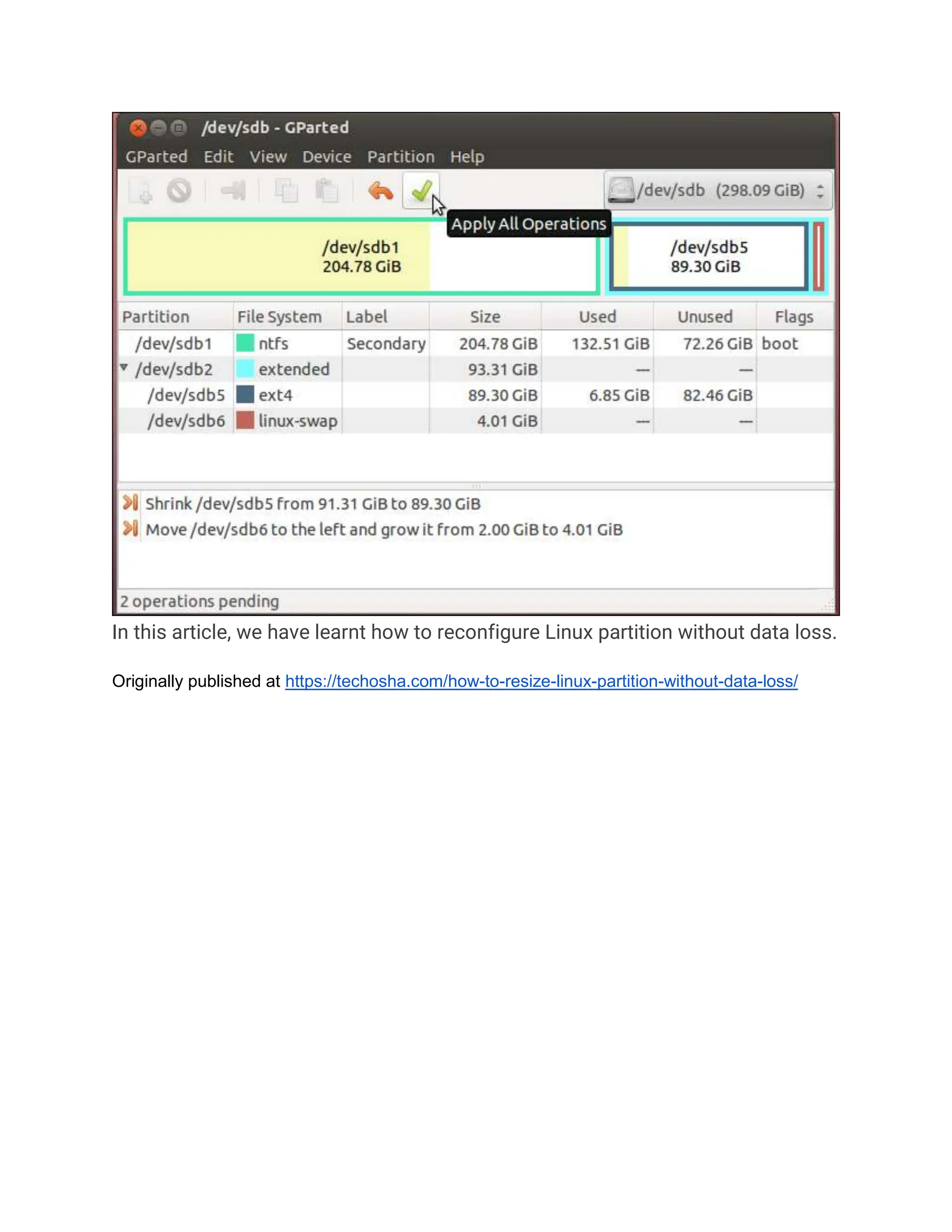 How To Resize Linux Partition Without Data Loss Pdf Free Download
