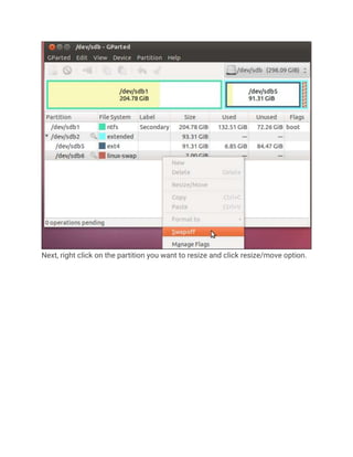 How to Resize Linux Partition without Data Loss | PDF
