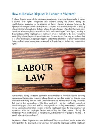 How to Resolve Disputes in Labour in Vietnam.pdf