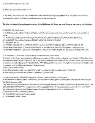 How to resolve irat kpi issue in huawei | DOCX