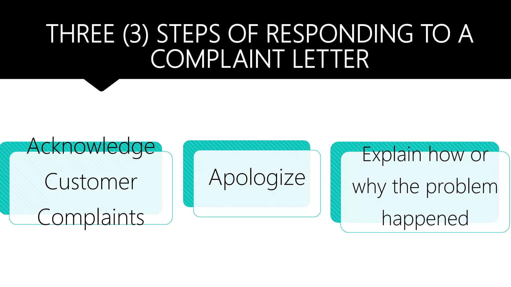 How to respond to a complaint letter | PPTX