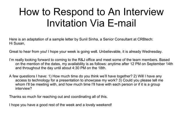 How to respond_to_an_interview_invitation_via_e-ma | PPT