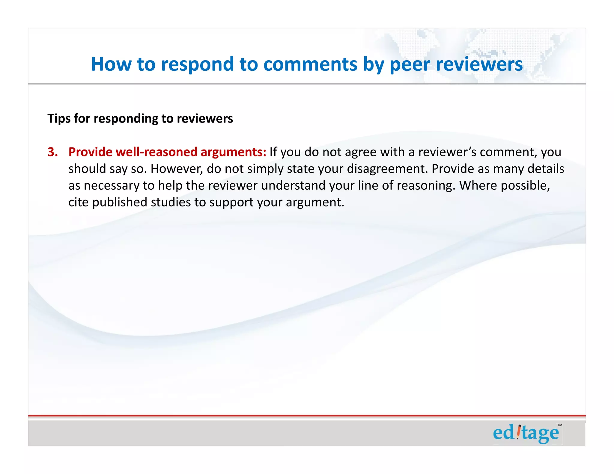 How to respond to comments by peer reviewers | PDF