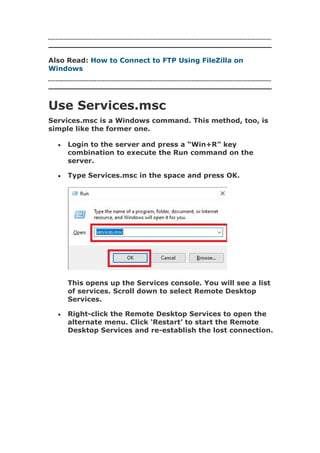 How to restart the RDP without rebooting the windows server .pdf